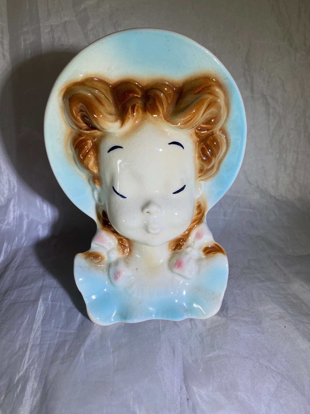Royal Copley Head Vase/wall Pocket - Etsy