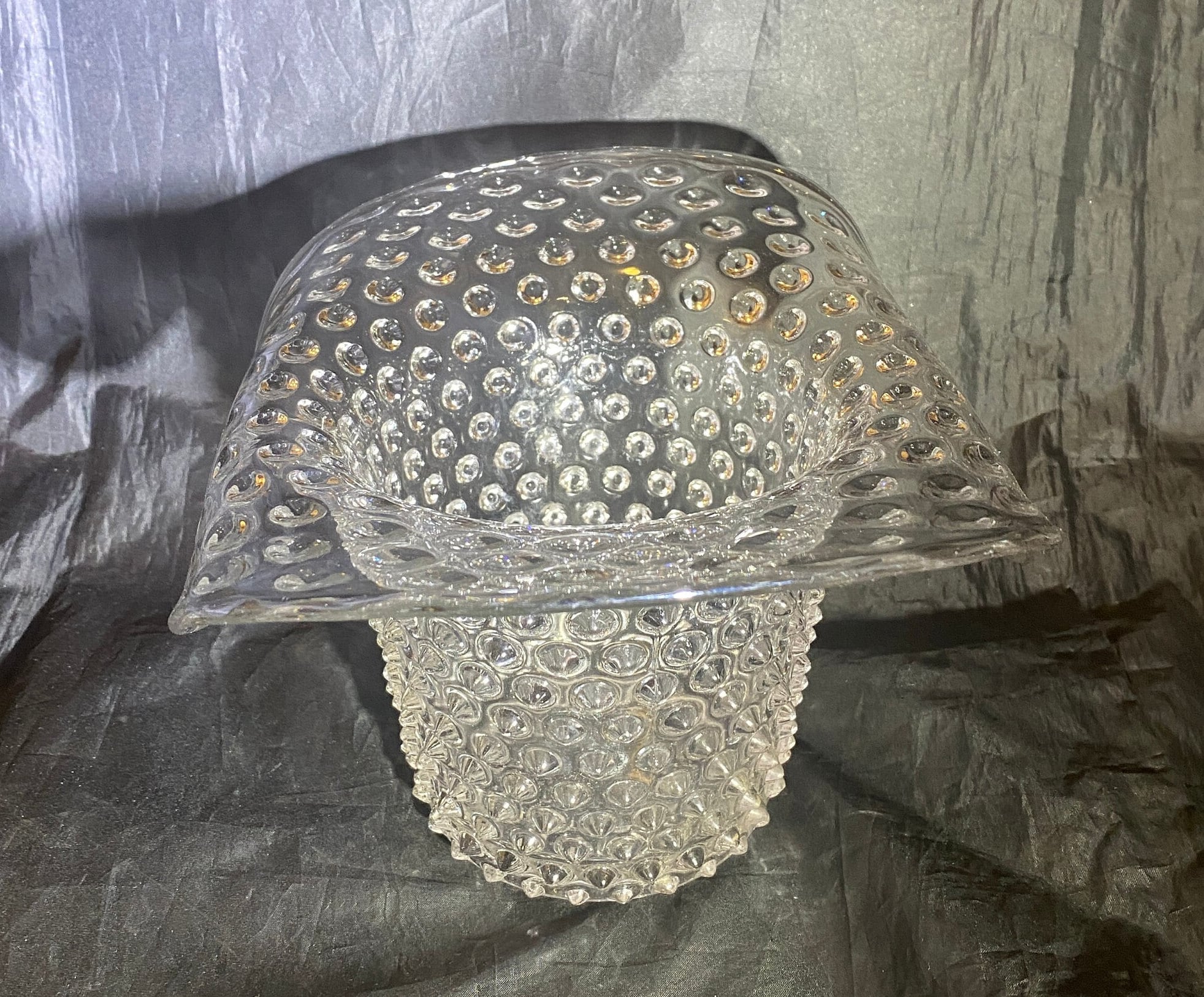 Glass Hobnail Top Hat - Etsy