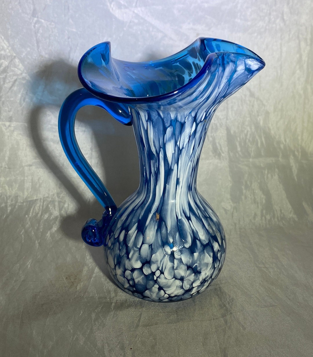 Rainbow Blown Glass Pitcher - Etsy