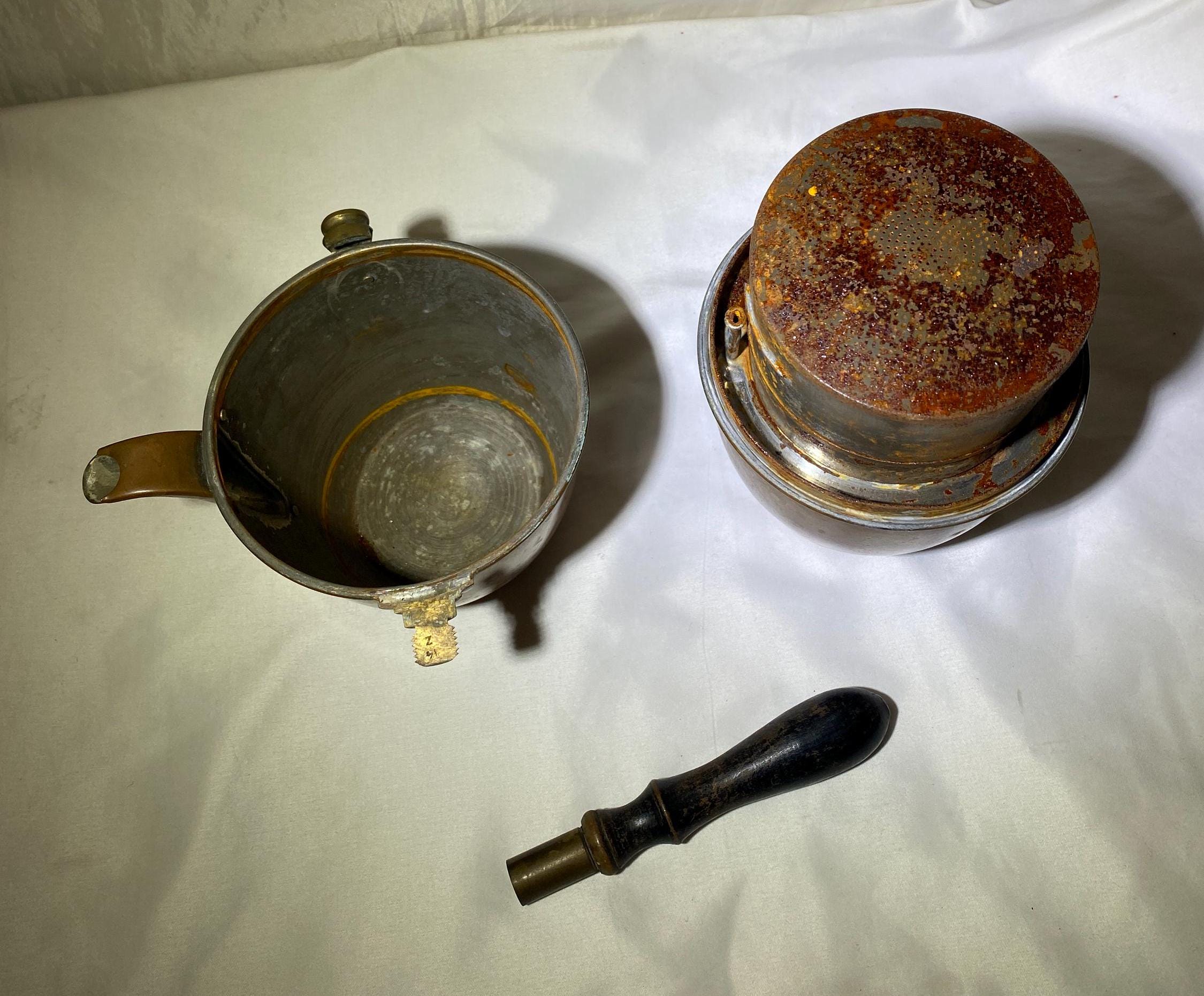 Antique French World War I Copper Coffee Maker - Etsy