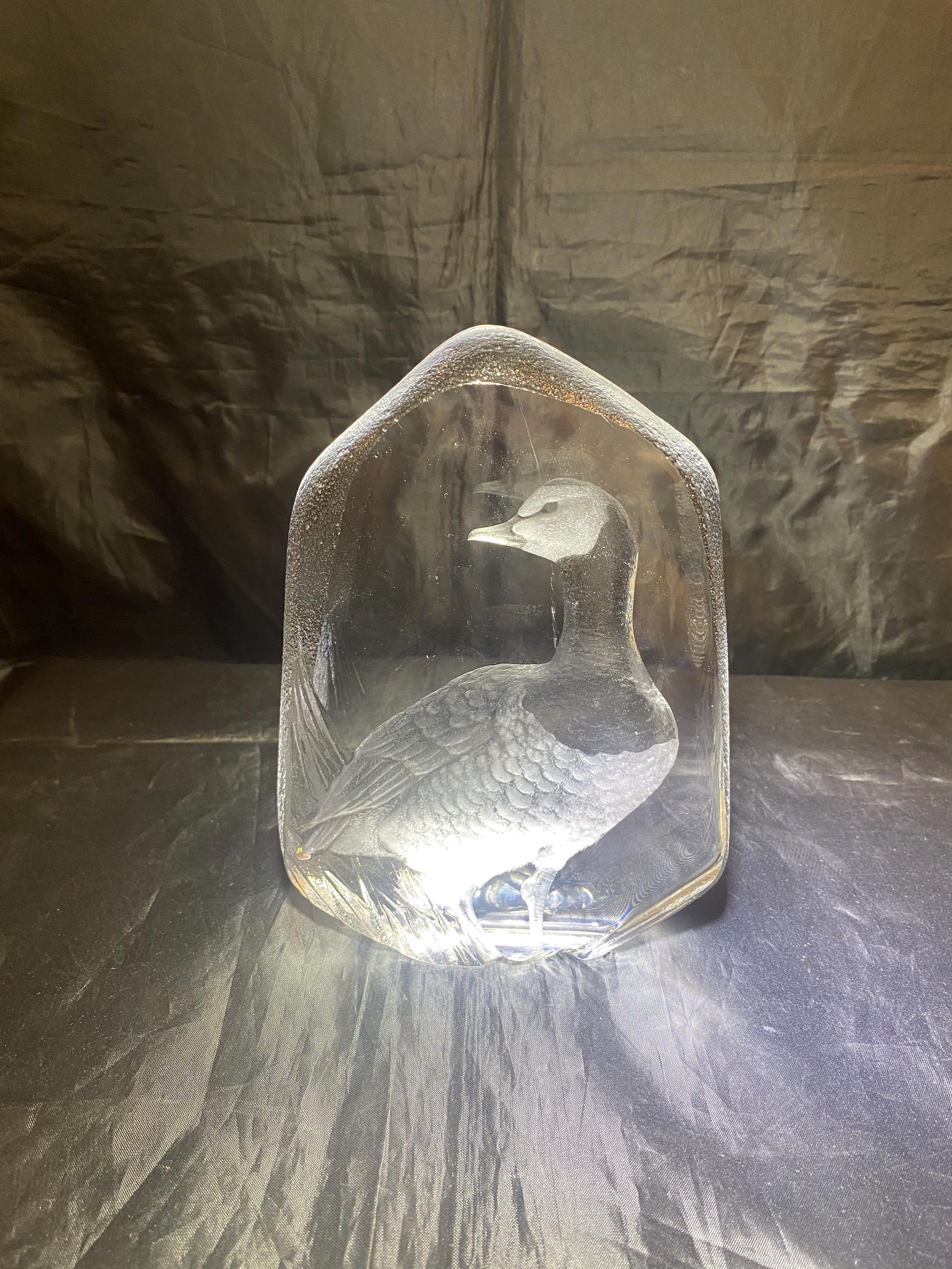 Mats Jonasson Canadian Goose Paperweight - Signed - Etsy