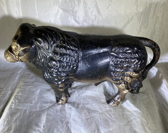 Cast Iron Bull Bank | Etsy
