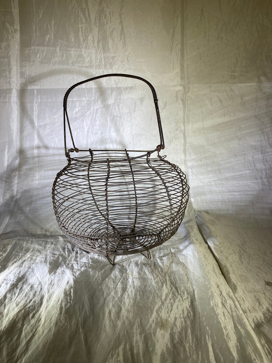 Antique Potato Boiling Wire Work Basket - Etsy