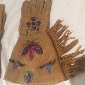 Native American Gloves Hand Beaded - Etsy
