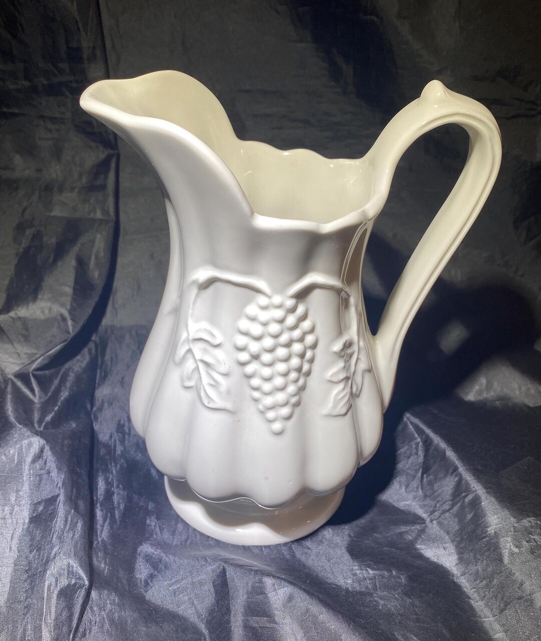RC Red Cliff White Ironstone Pitcher - Etsy