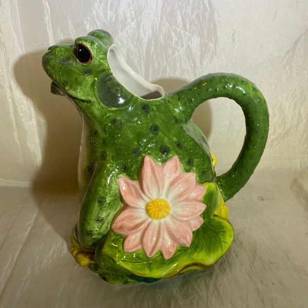 Frog Pitcher - Etsy