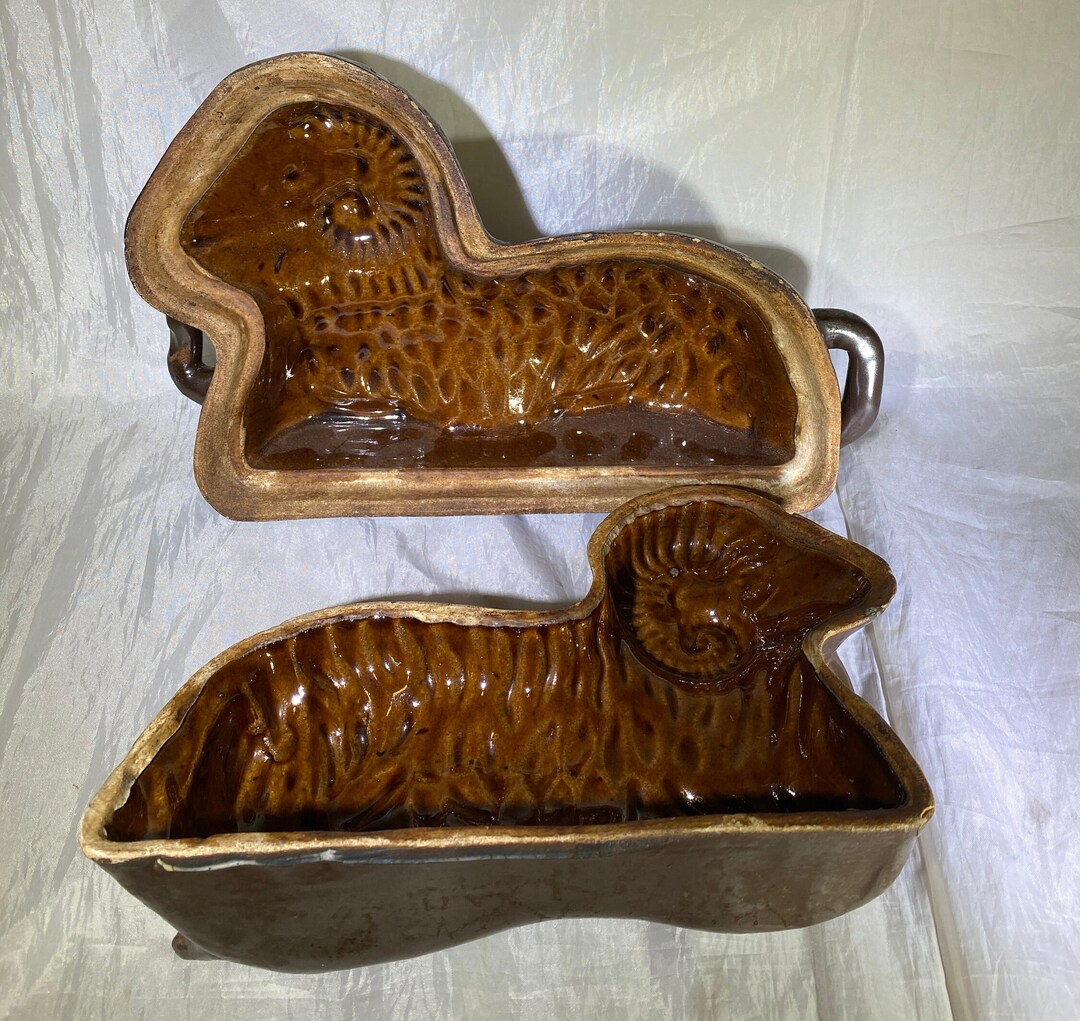 German Brown Glaze Pottery Sheep/ram Mold - Etsy