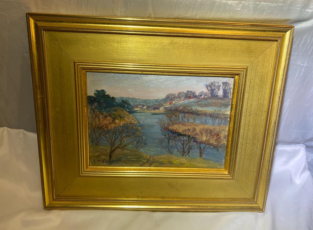 Louise Mary Wahl Kamp Winter Scene Oil Painting - Etsy