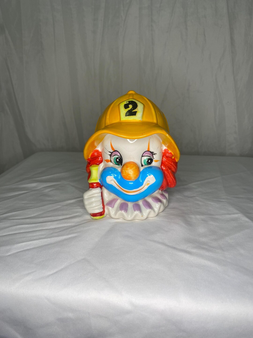 Firefighter Clown Head Vase - Etsy