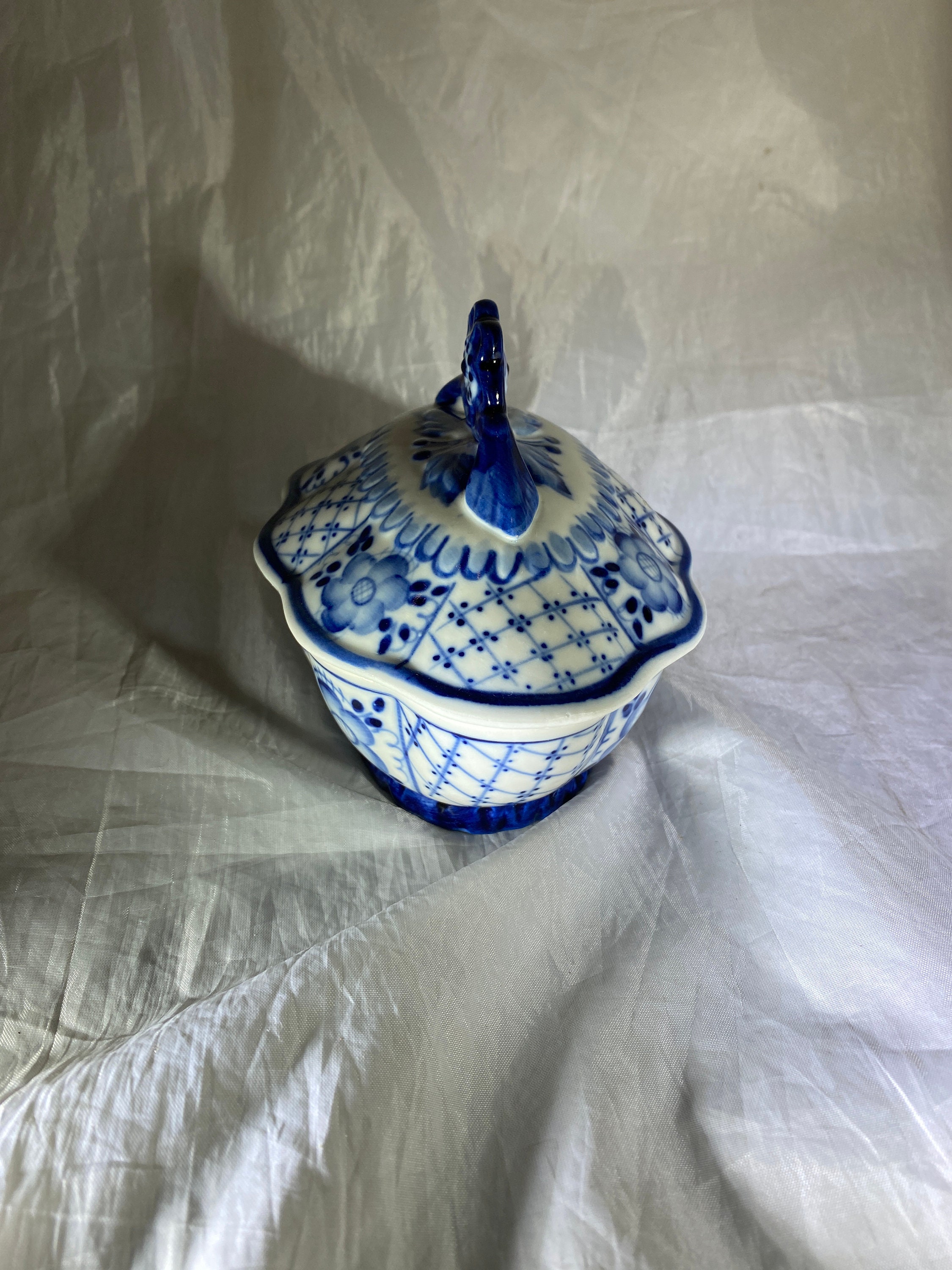 Gzhel Russian Porcelain Tureen | Etsy