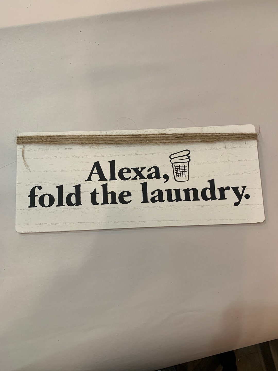 Alexa Fold the Laundry Sign - Etsy