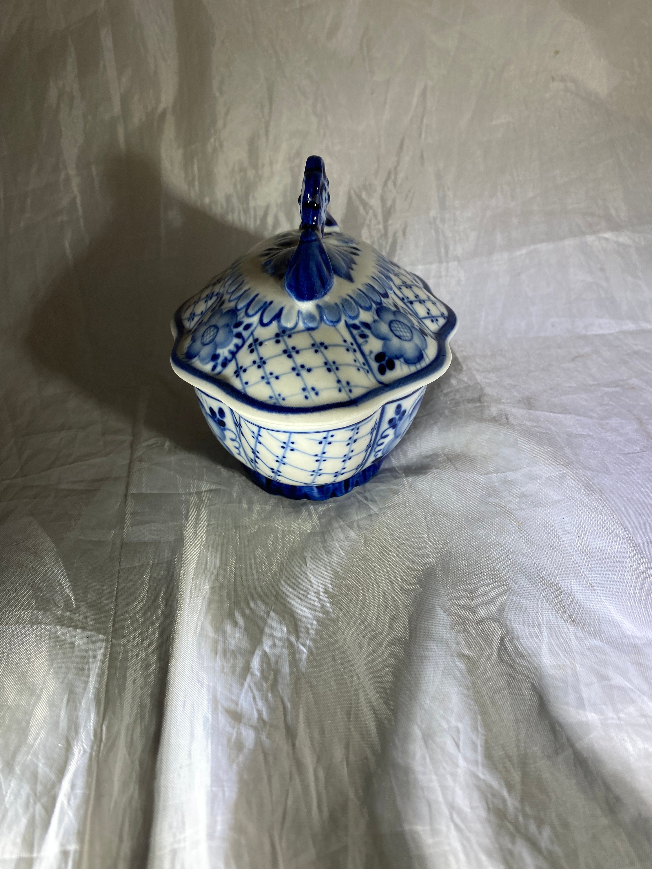 Gzhel Russian Porcelain Tureen | Etsy