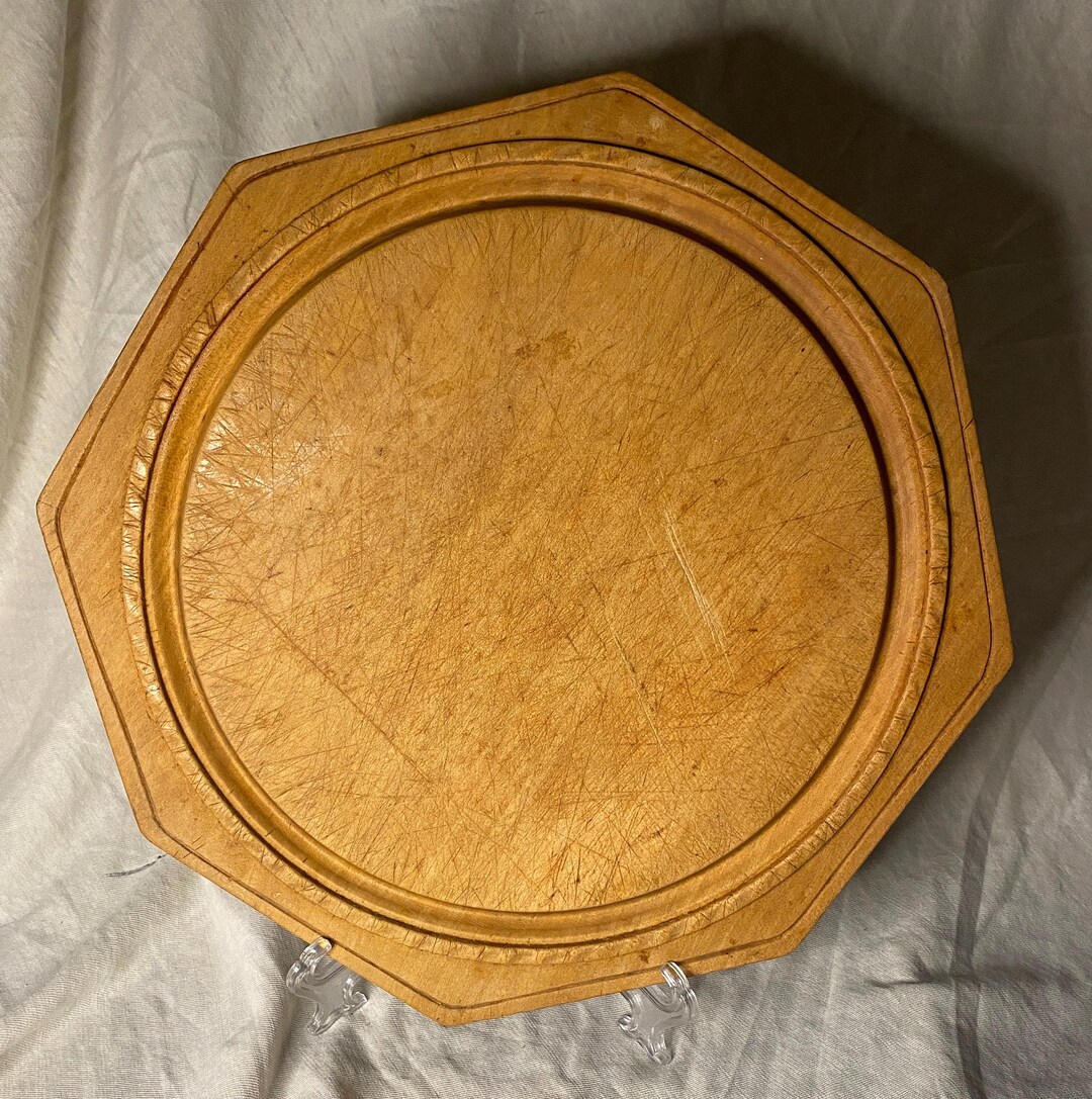 Antique Octagonal Bread Board - Etsy
