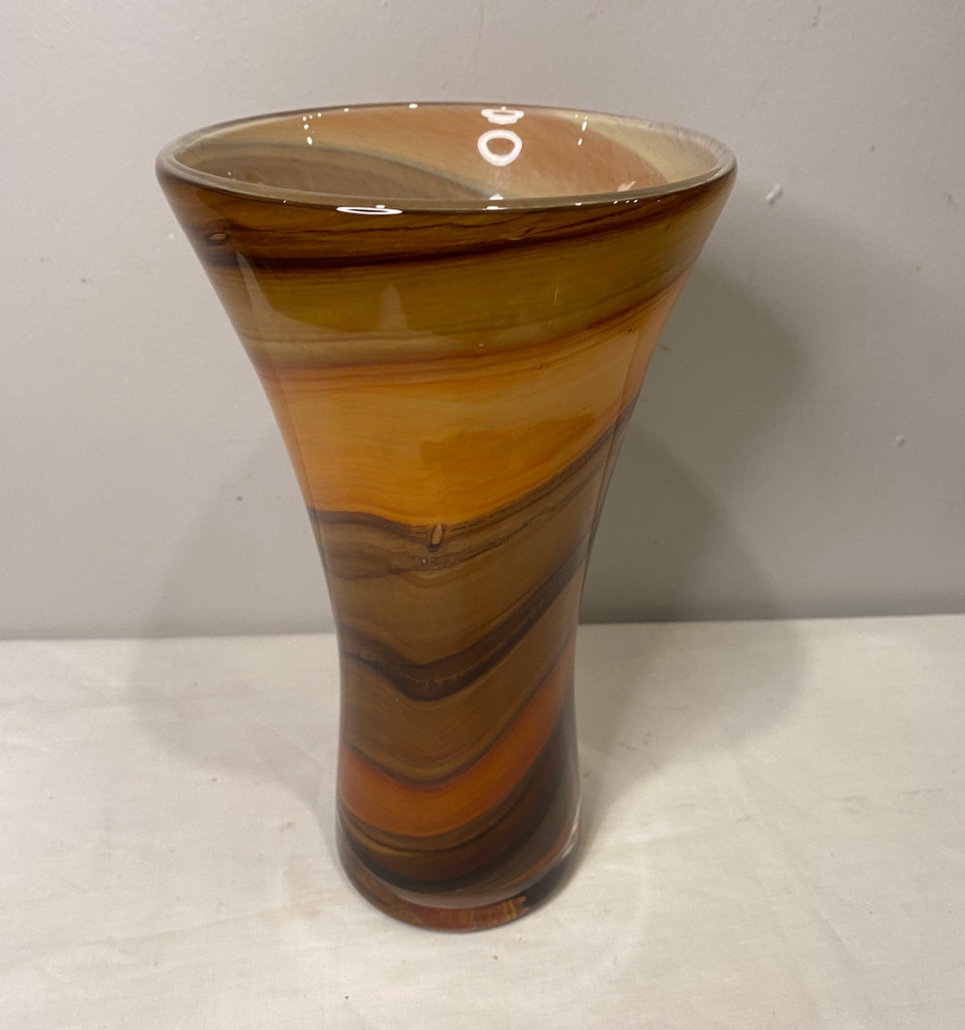 Vintage Teleflora Art Glass Vase - Etsy