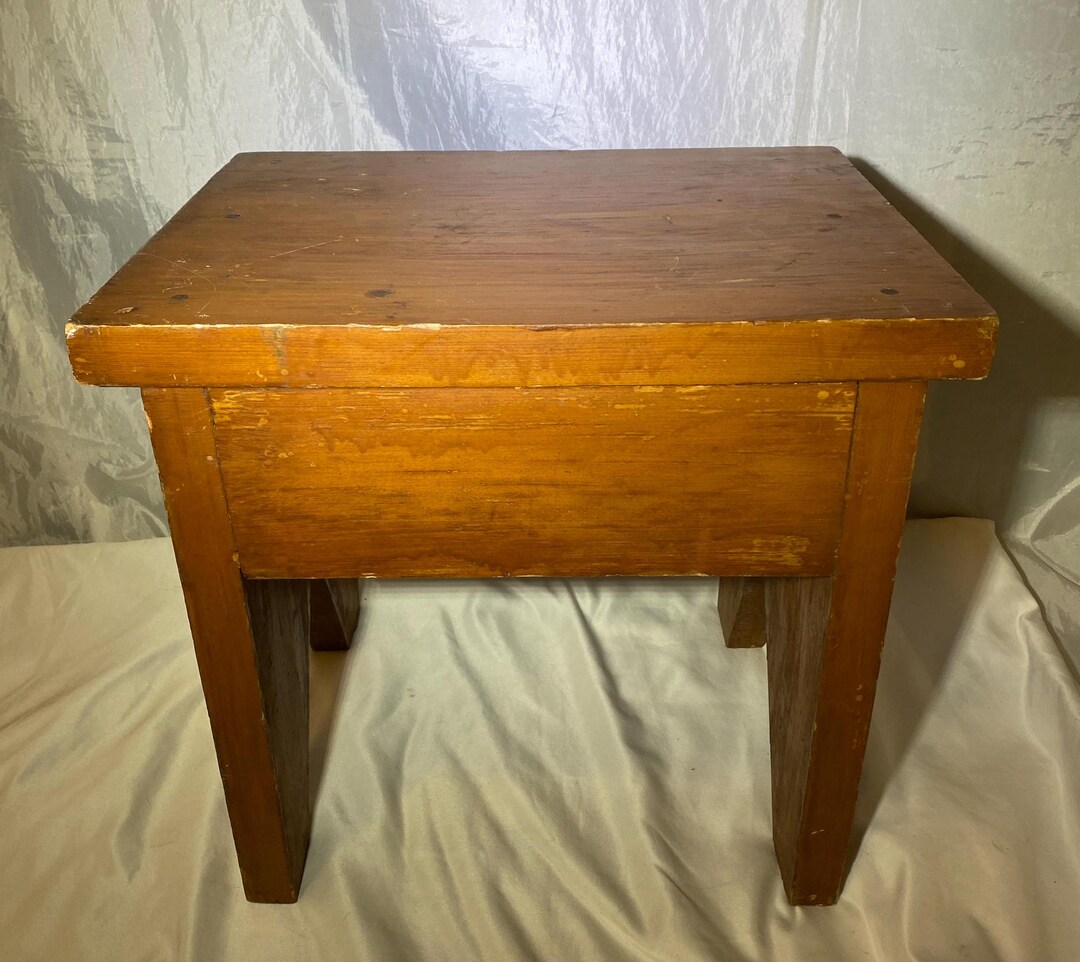 Large Vintage Pine Step Stool - Etsy