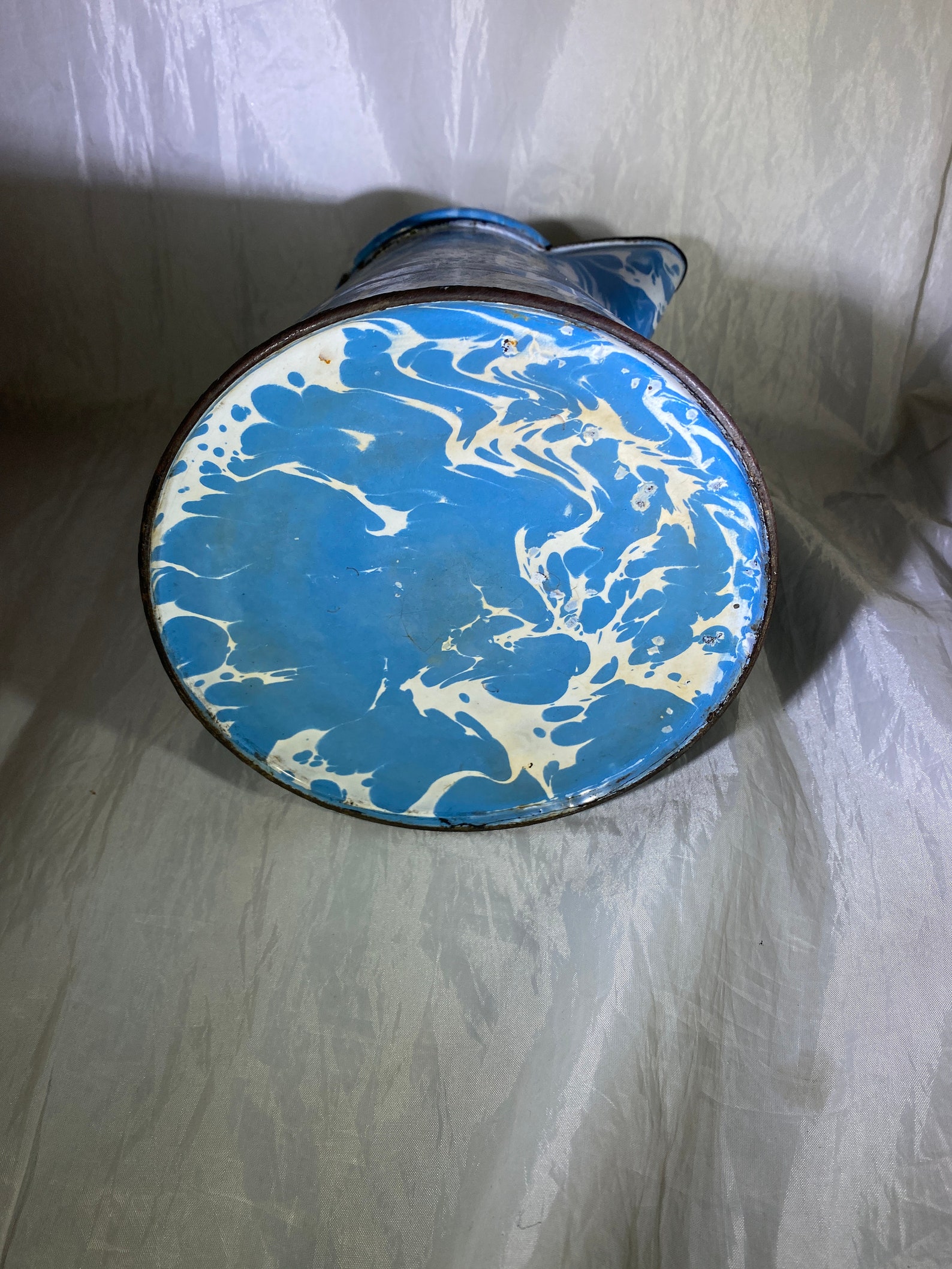 Blue & White Agate Coffee Pot | Etsy