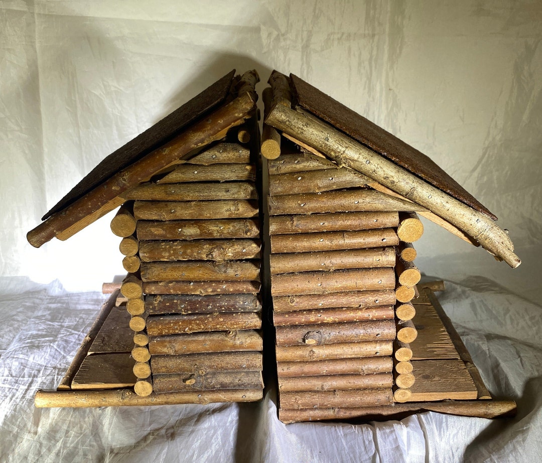 Handmade Log Cabin Bookends - Etsy