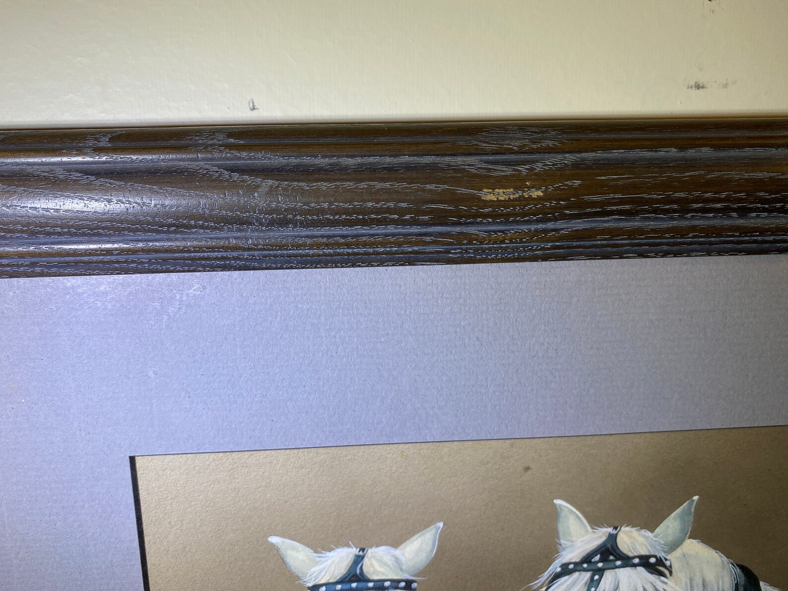 Susan Bankey Yoder - Two White Horses Gouache Painting - Etsy