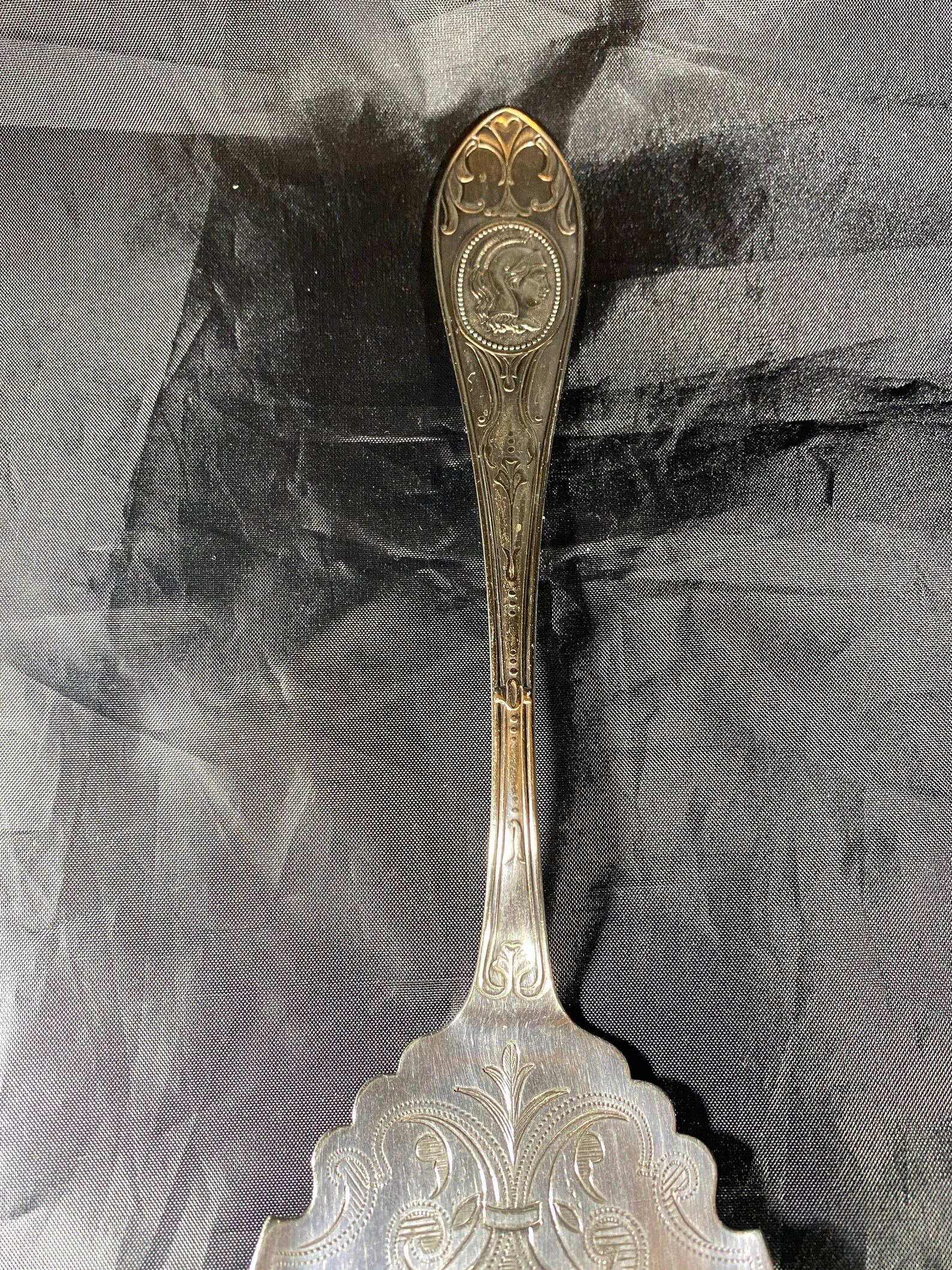 Medallion Coin Silver Pie Server - Etsy