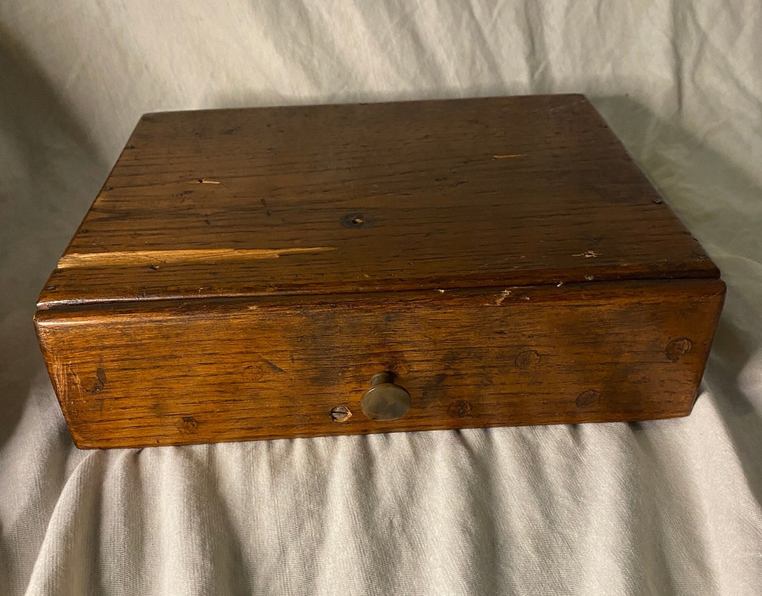 Primitive Storage Box W/drawer - Etsy