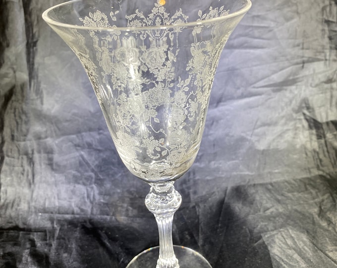 Antique Tiffin Franciscan Water Goblets in Cherokee Rose Pattern - Set ...