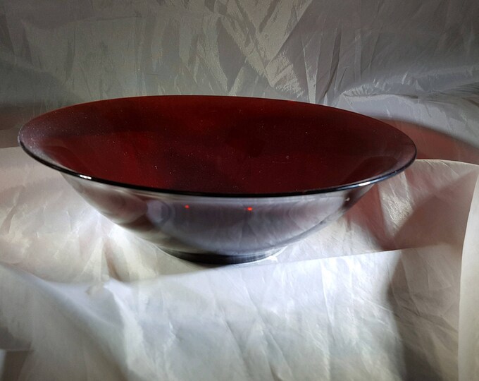 Anchor Hocking Royal Ruby Red Salad Bowl - Etsy