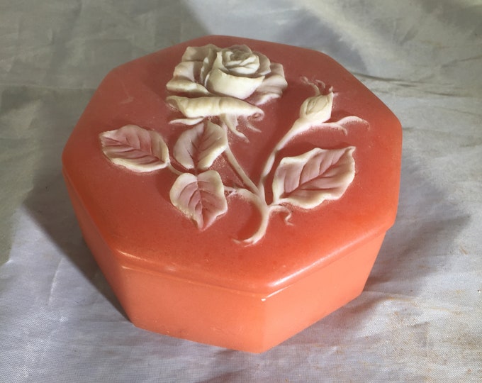 Incolay Rose Trinket Box - Etsy