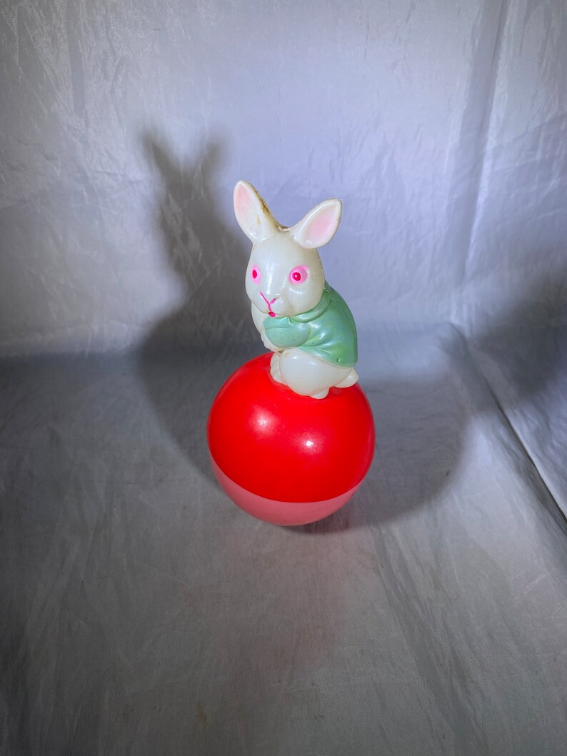 Celluloid Bunny Roly Poly Made in Japan - Etsy