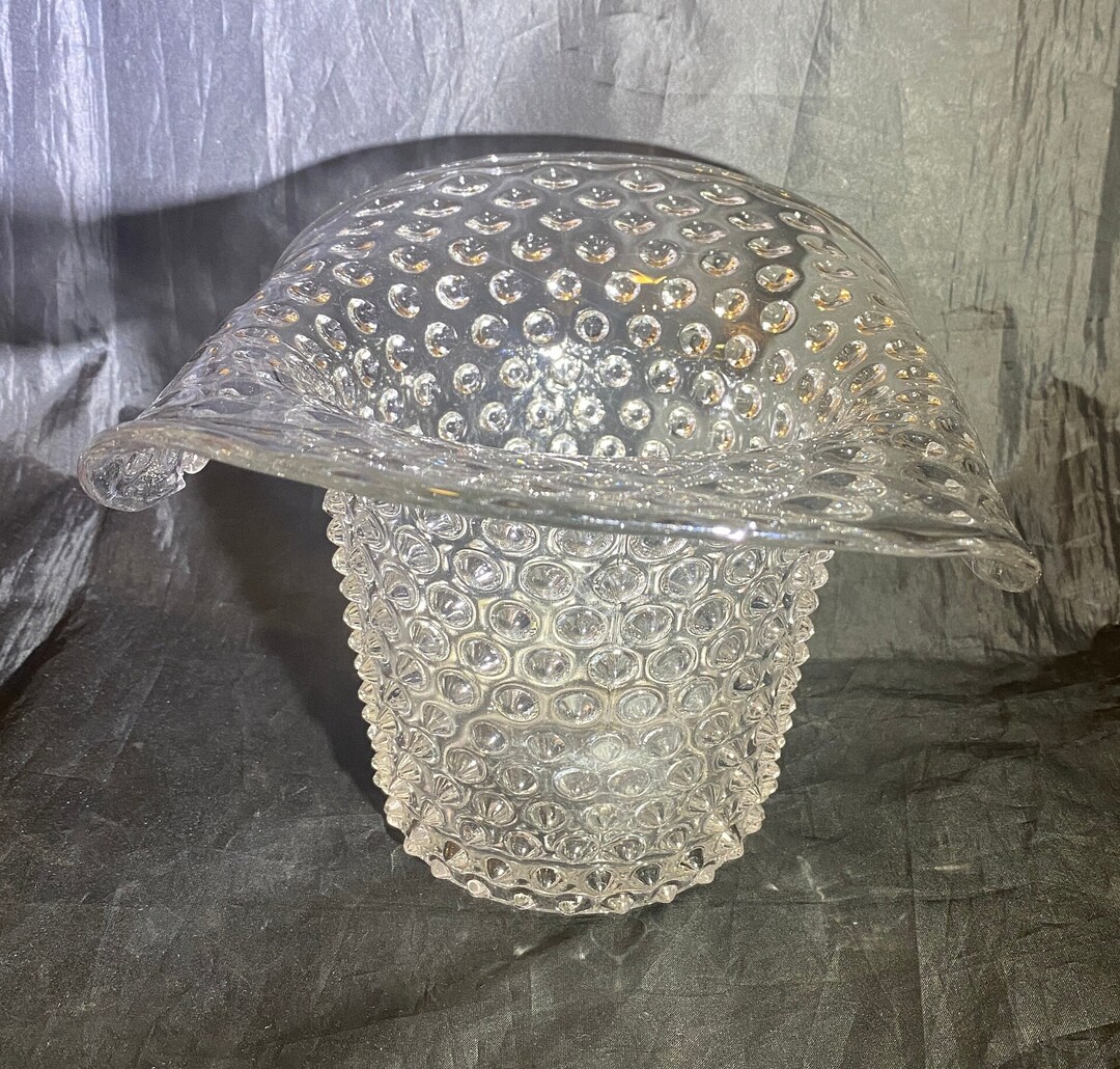 Glass Hobnail Top Hat - Etsy