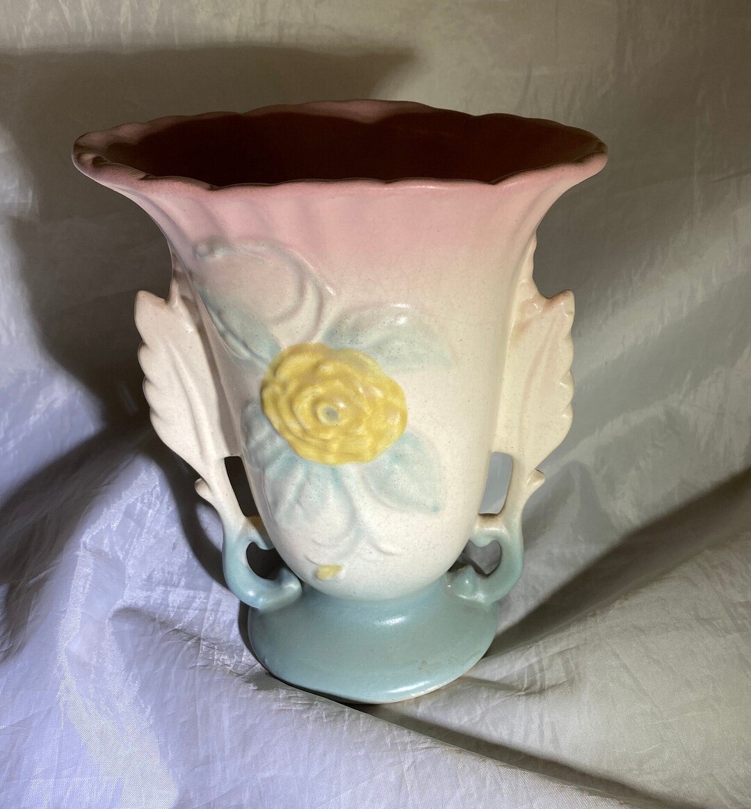 Hull Pottery Open Rose Vase - Etsy