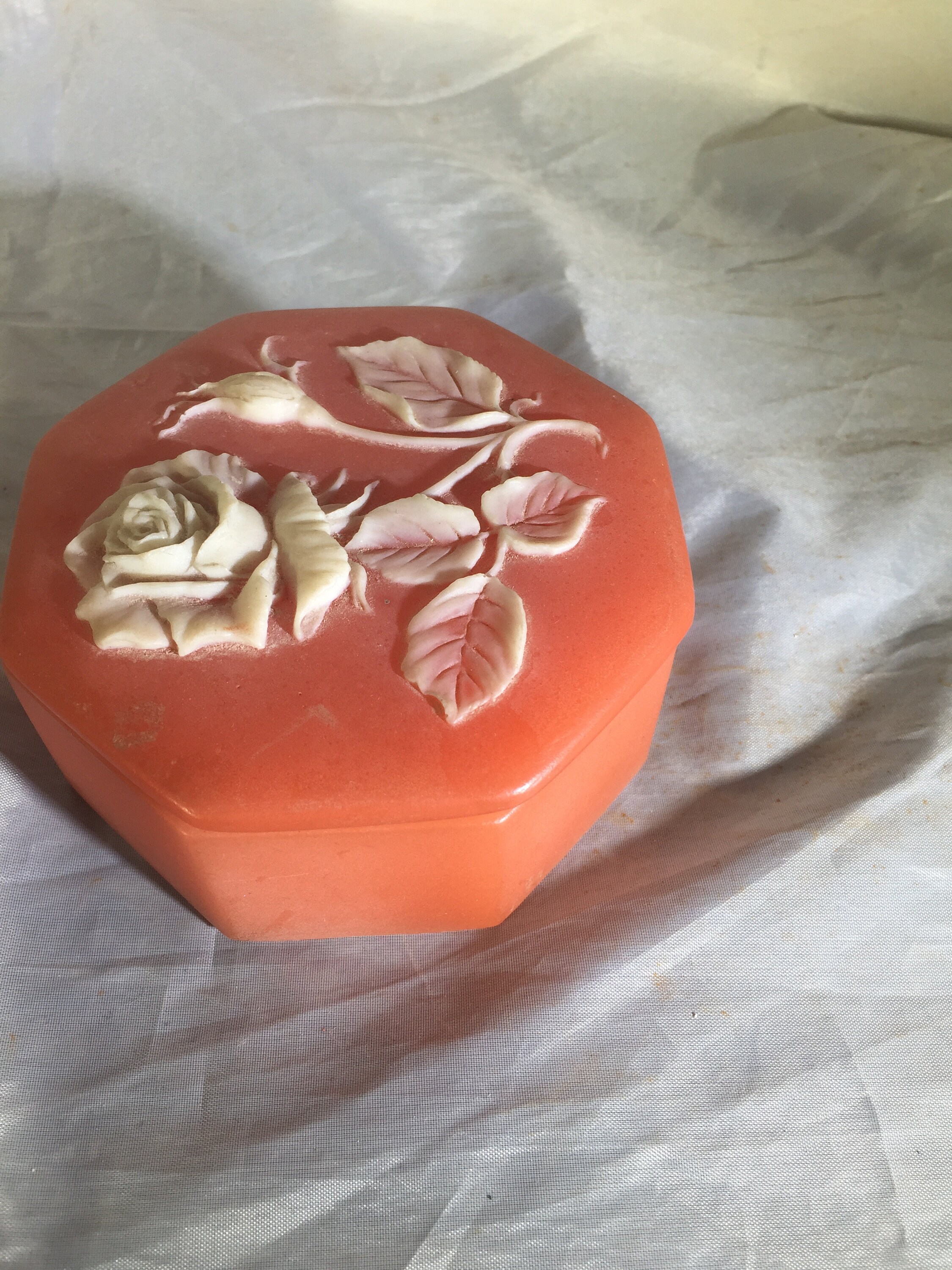 Incolay Rose Trinket Box | Etsy