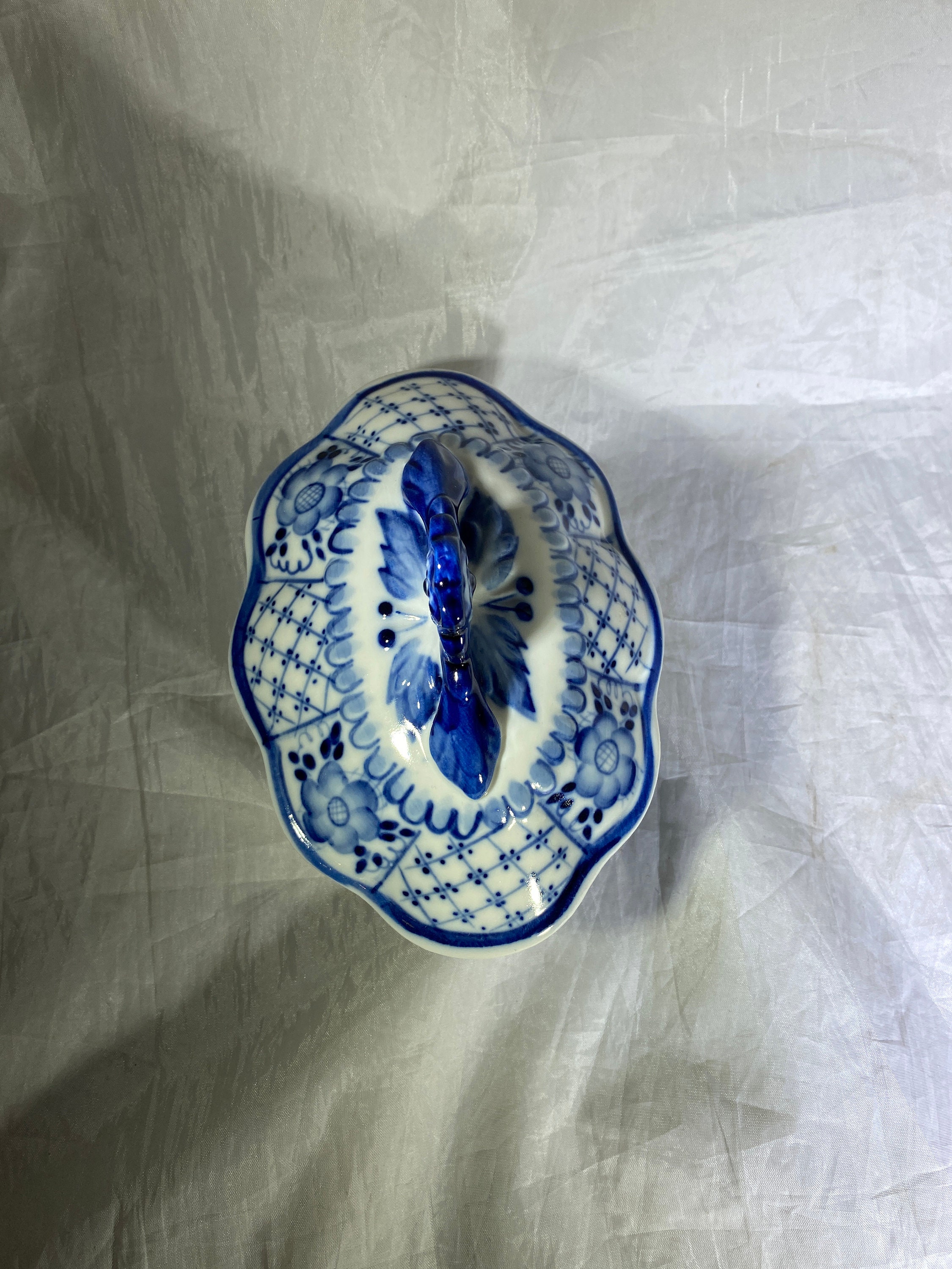 Gzhel Russian Porcelain Tureen | Etsy