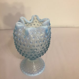 Duncan and Miller Opalescent Hobnail Ruffled Vase - Etsy