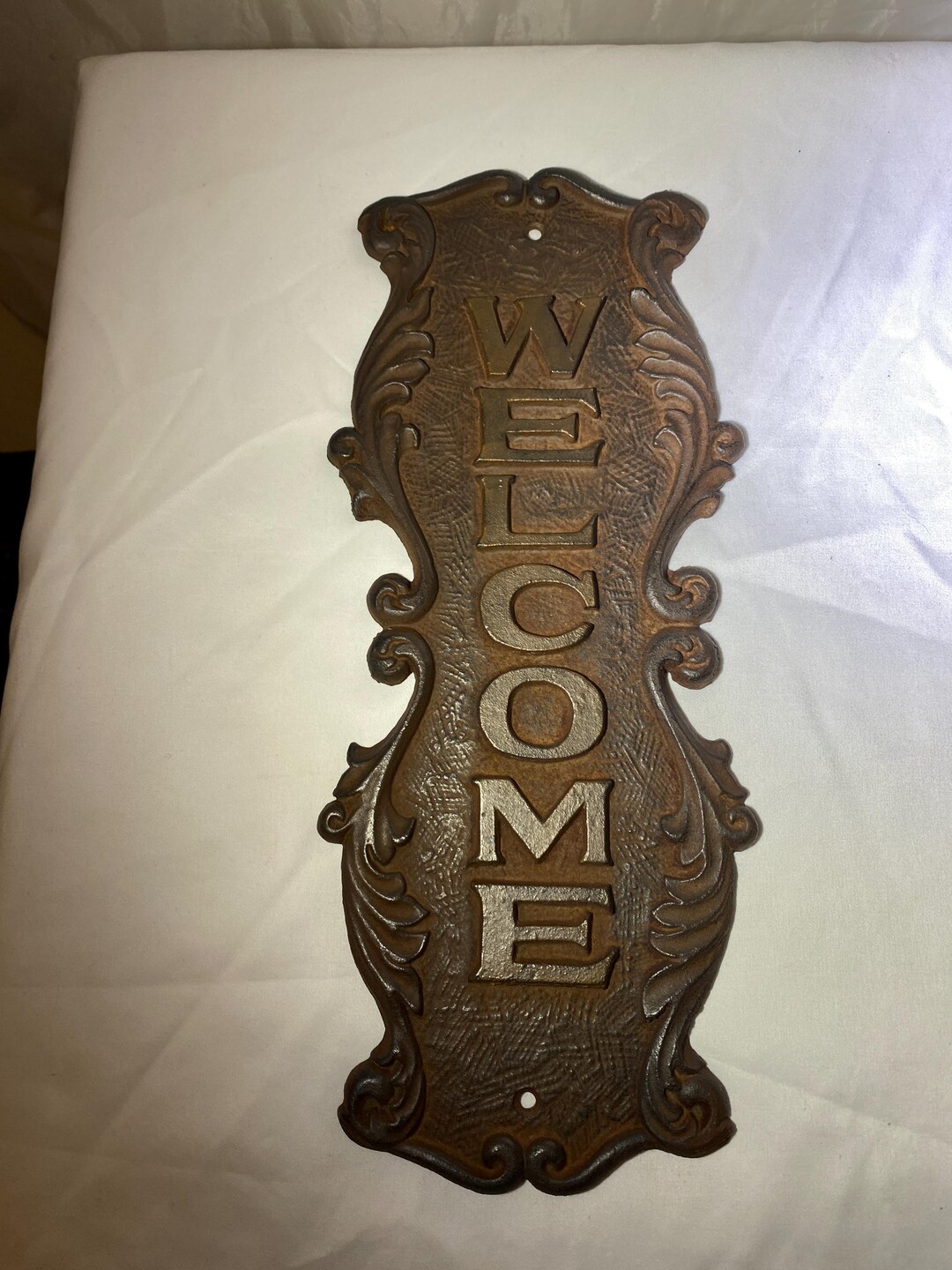 Cast Iron Welcome Sign - Etsy