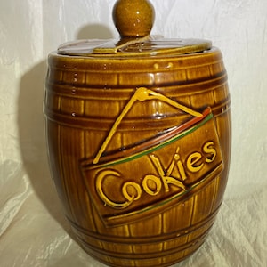 Mc Coy Barrel Cookie Jar - C. 1950s - Etsy