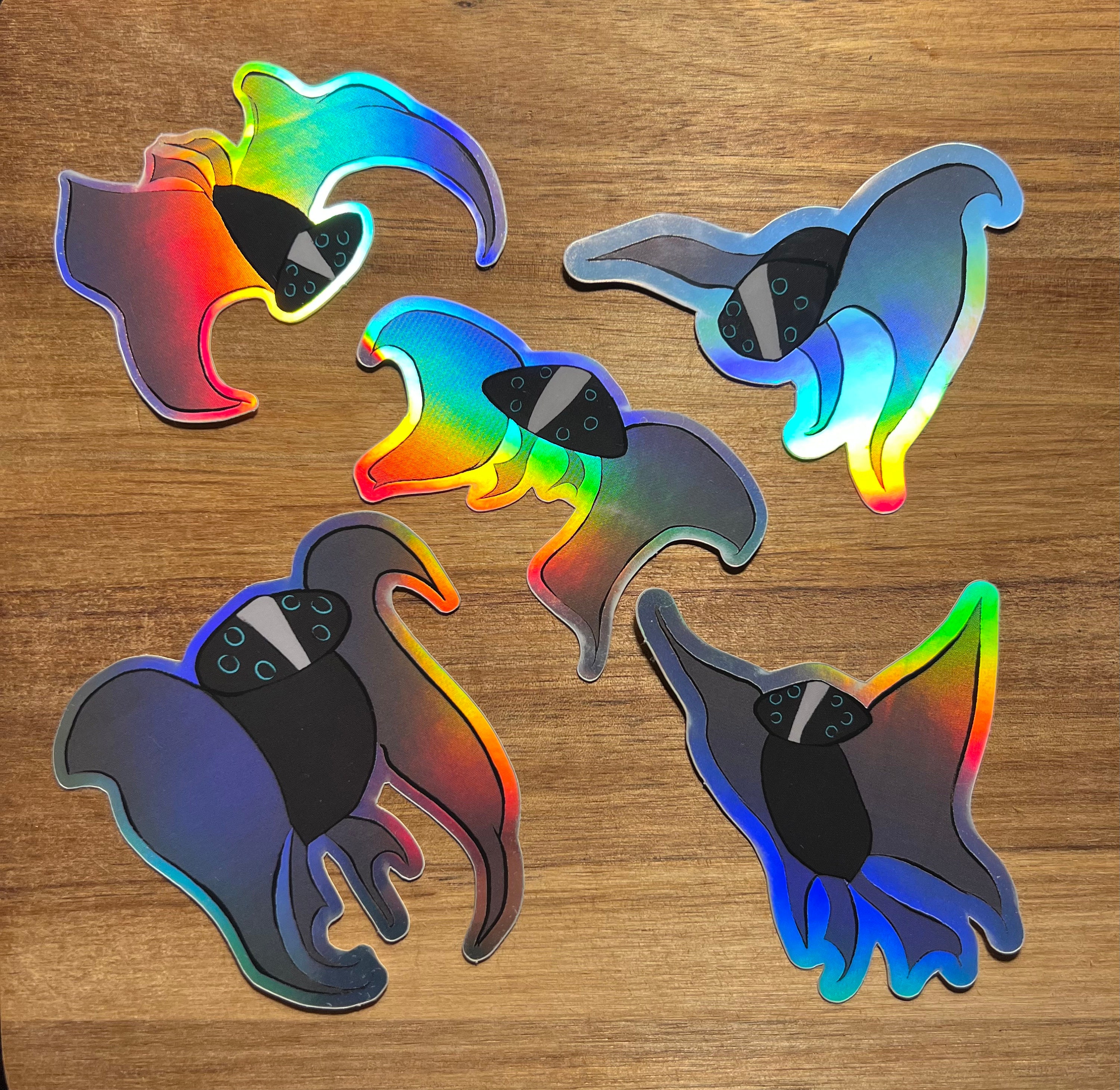 Pouka Holographic Stickers - Etsy