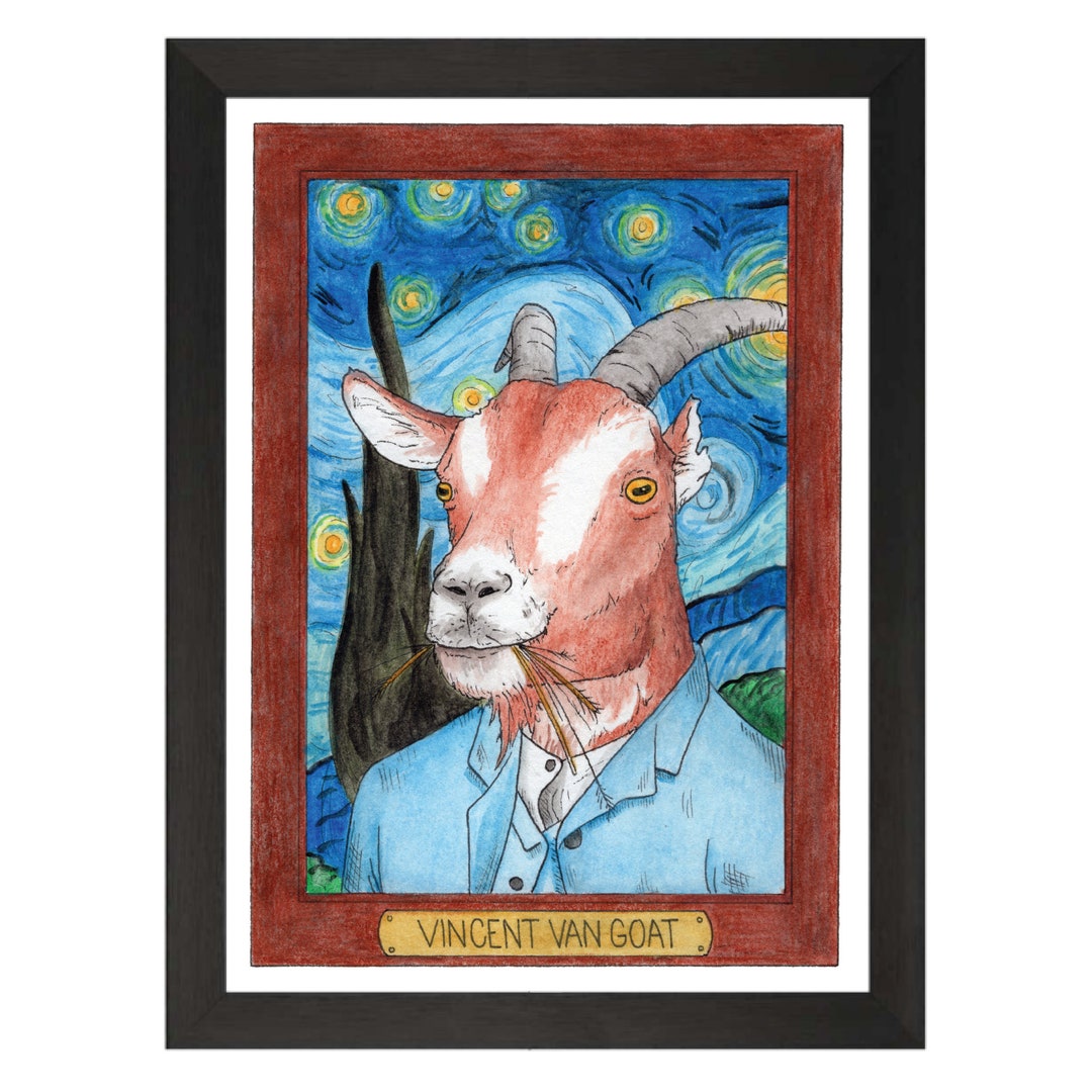 Vincent Van Goat / Vincent Van Gogh / Zooseum Art Print - Etsy