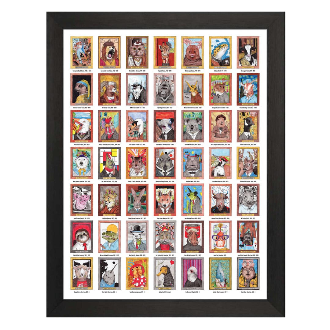 Zooseum Punny Animal Artist Poster (18"x24") - Etsy
