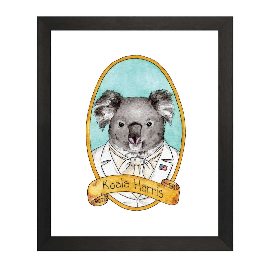 Koala Harris / Animal Pun Illustration / Watercolor & Ink / Prezoodents ...