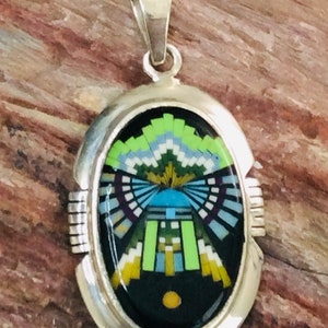 Navajo Made Native American Indian Jewelry Sterling Silver Navajo Yei ...