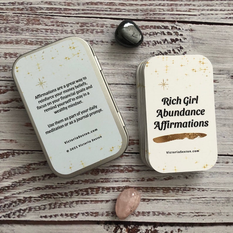 Rich Girl Abundance Affirmation Cards: Financial Inspiration for Women ...