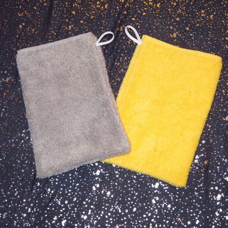 Set of 2 Handmade French Style Bath Washcloth Mitts, Great Gift ...