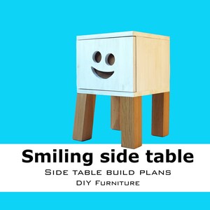Step a smiling side table build plans DIY furniture | Etsy