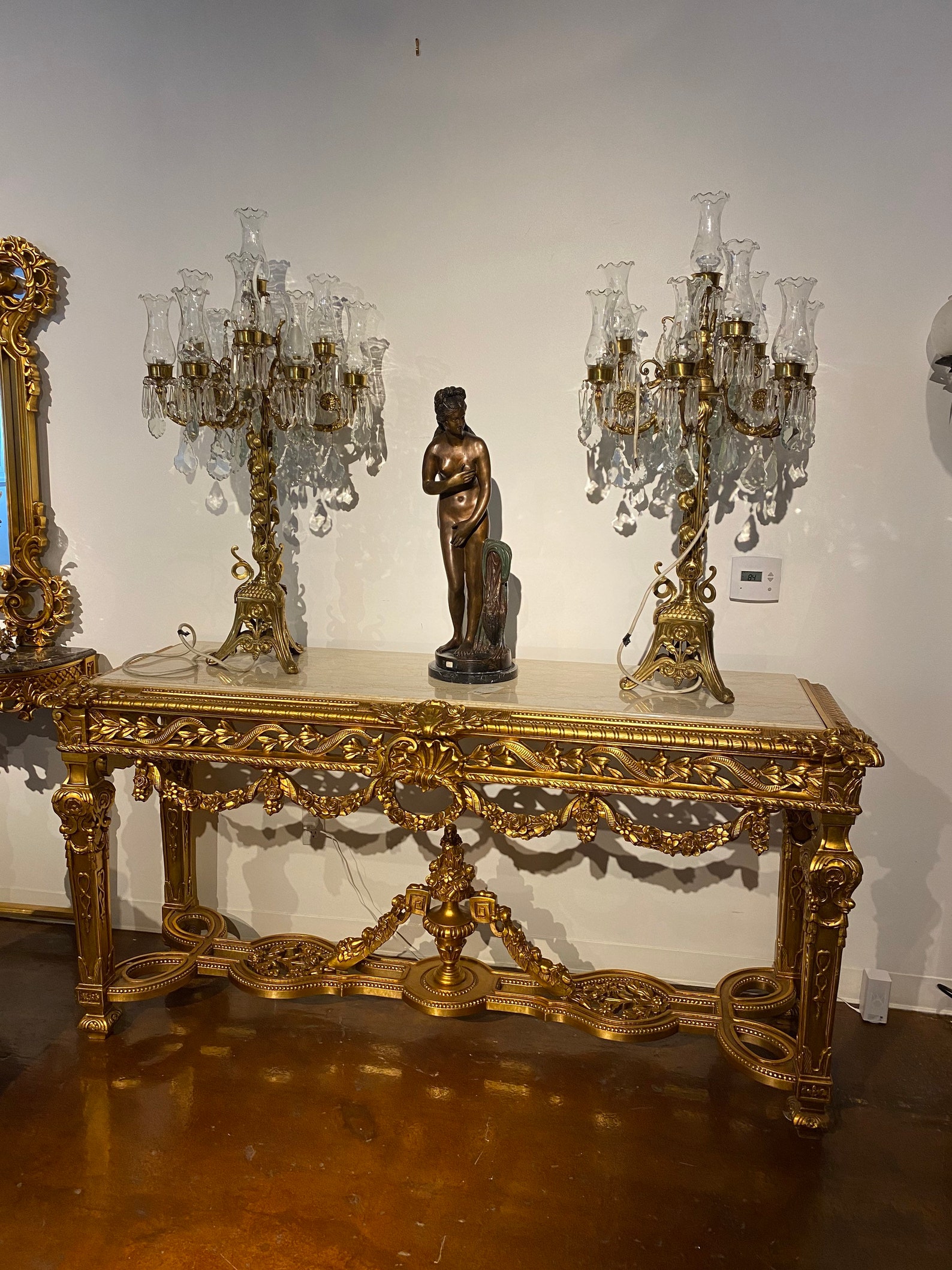 Hand Carved Victorian Console Entry Table - Etsy