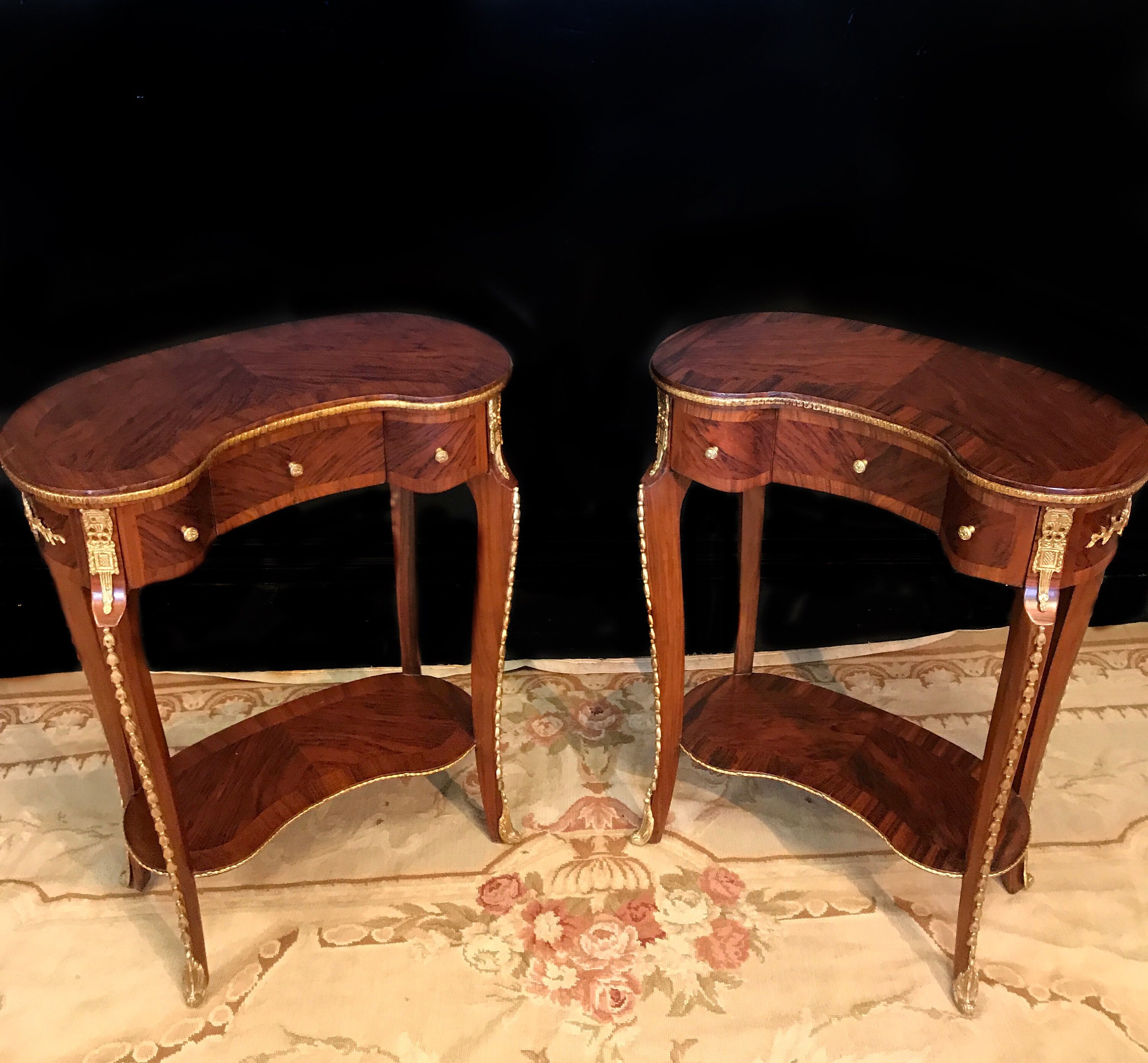 Classic French style kidney tables