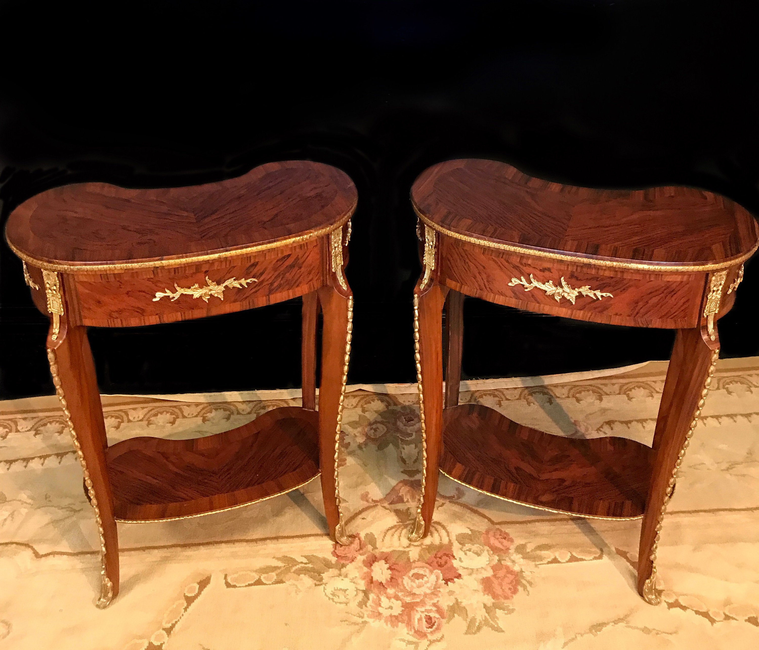 Classic French style kidney tables