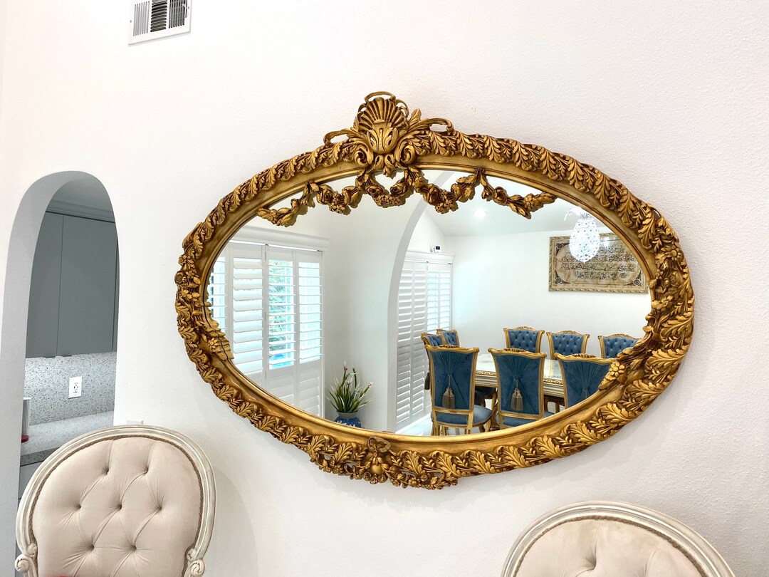 Ornately Carved Gold Mirror - Etsy