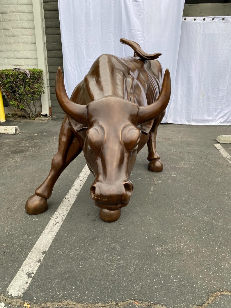 Monumental “wall Street Bull” Bronze Statue - Etsy
