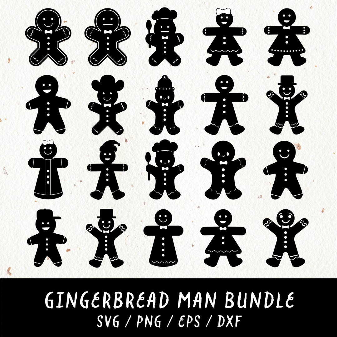 Gingerbread SVG | Gingerbread Man SVG Bundle | Gingerbread Cookies ...