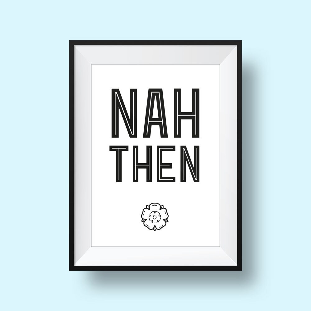 Yorkshire Typography Art Print, Dialect Print, Modern Art Print, Wall ...